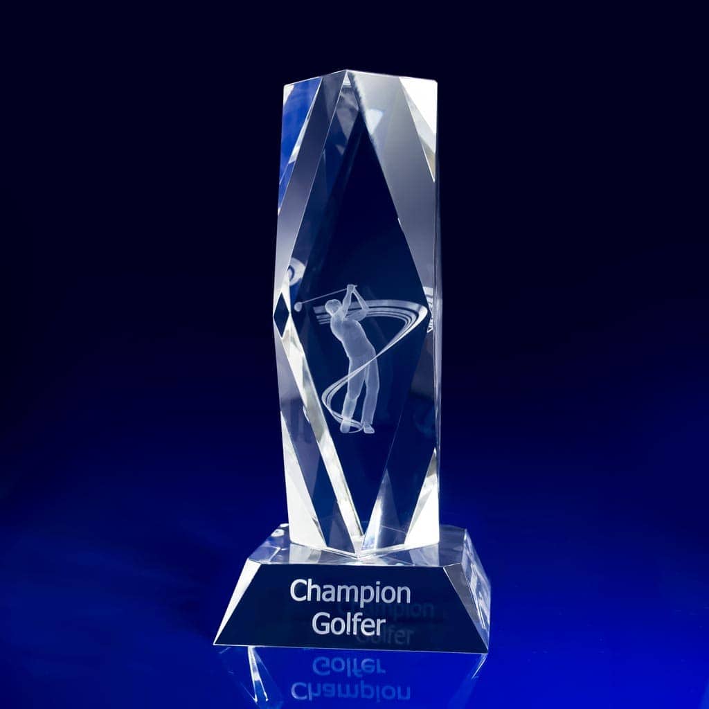 Golf Trophy Award Ideas Glass Golf Trophies Laser Crystal