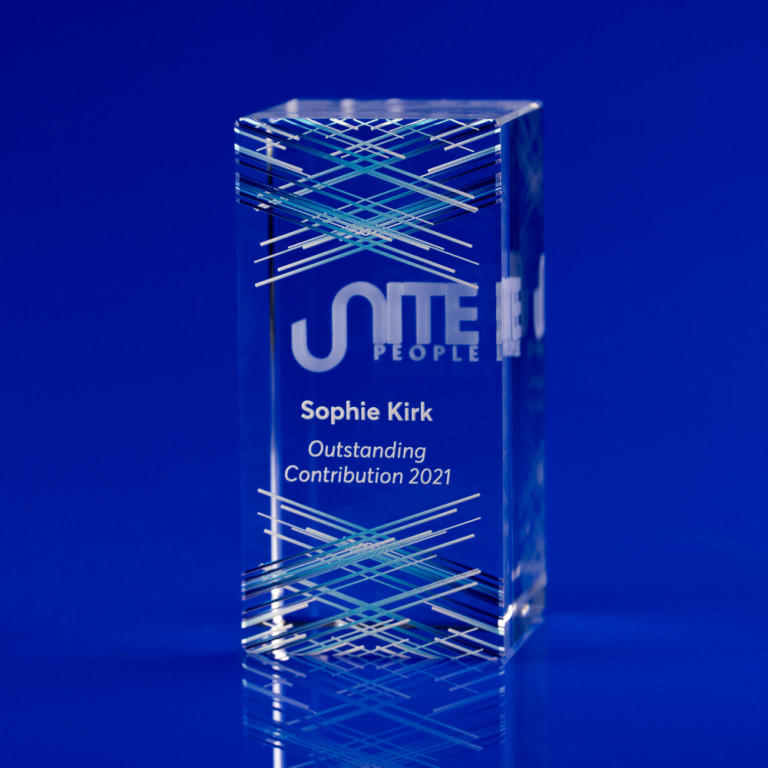 Rectangle Crystal Awards | 3D Engarved Crystal Awards | Laser Crystal