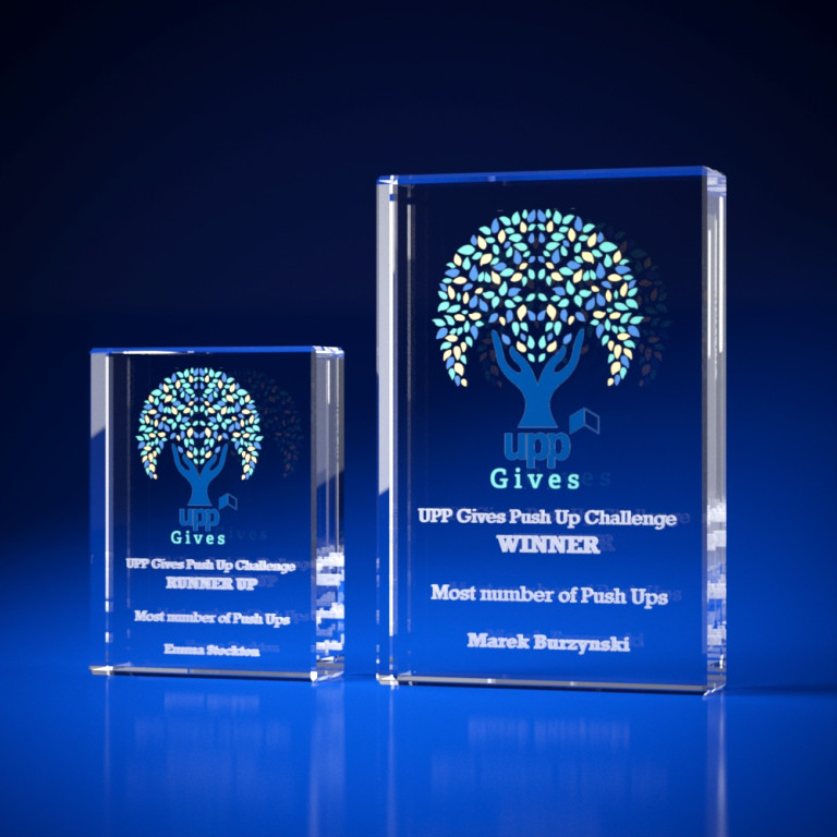 Plaque Crystal Award | 3D Engraved Glass Plaques | Laser Crystal