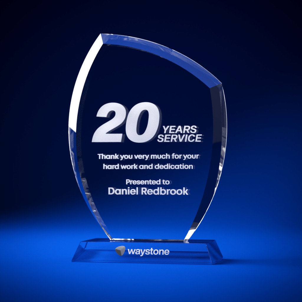 Shield Award in crystal | Laser Crystal Award