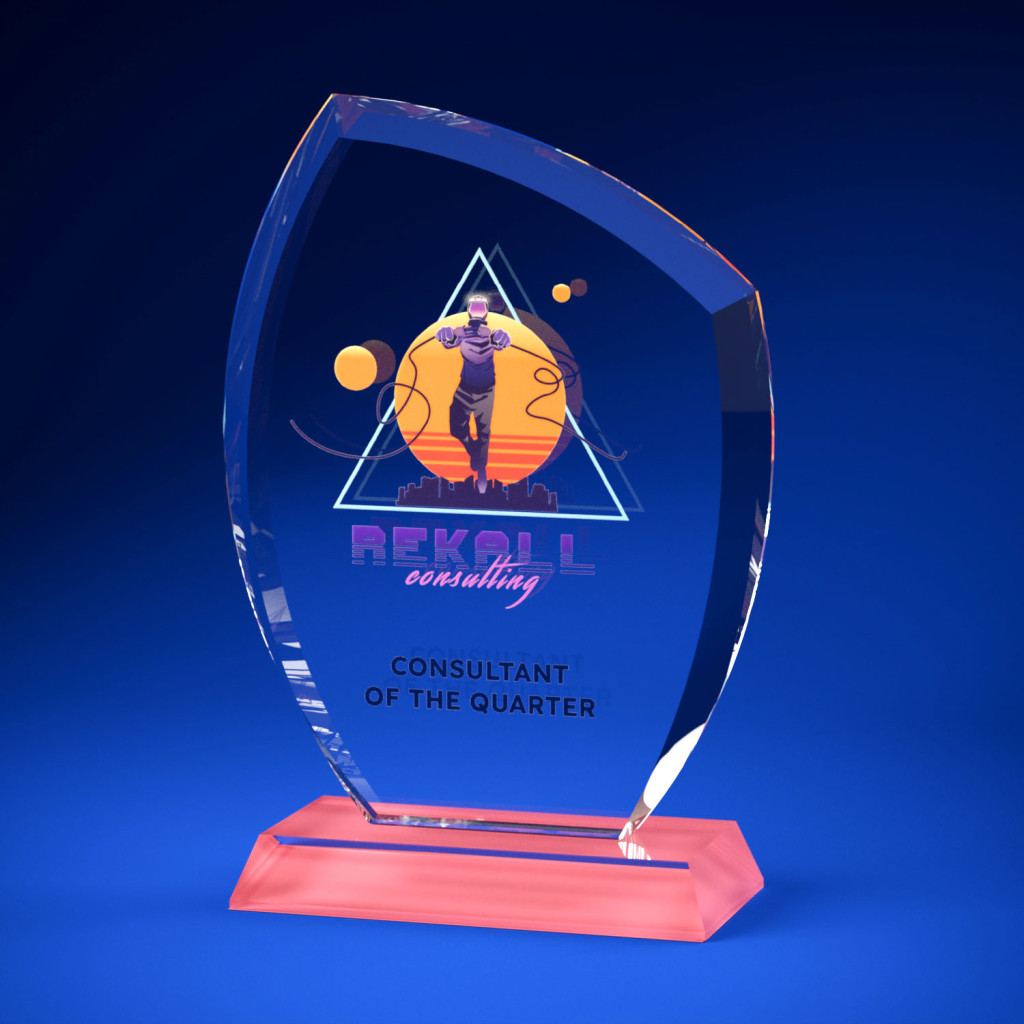 Shield Award in crystal | Laser Crystal Award